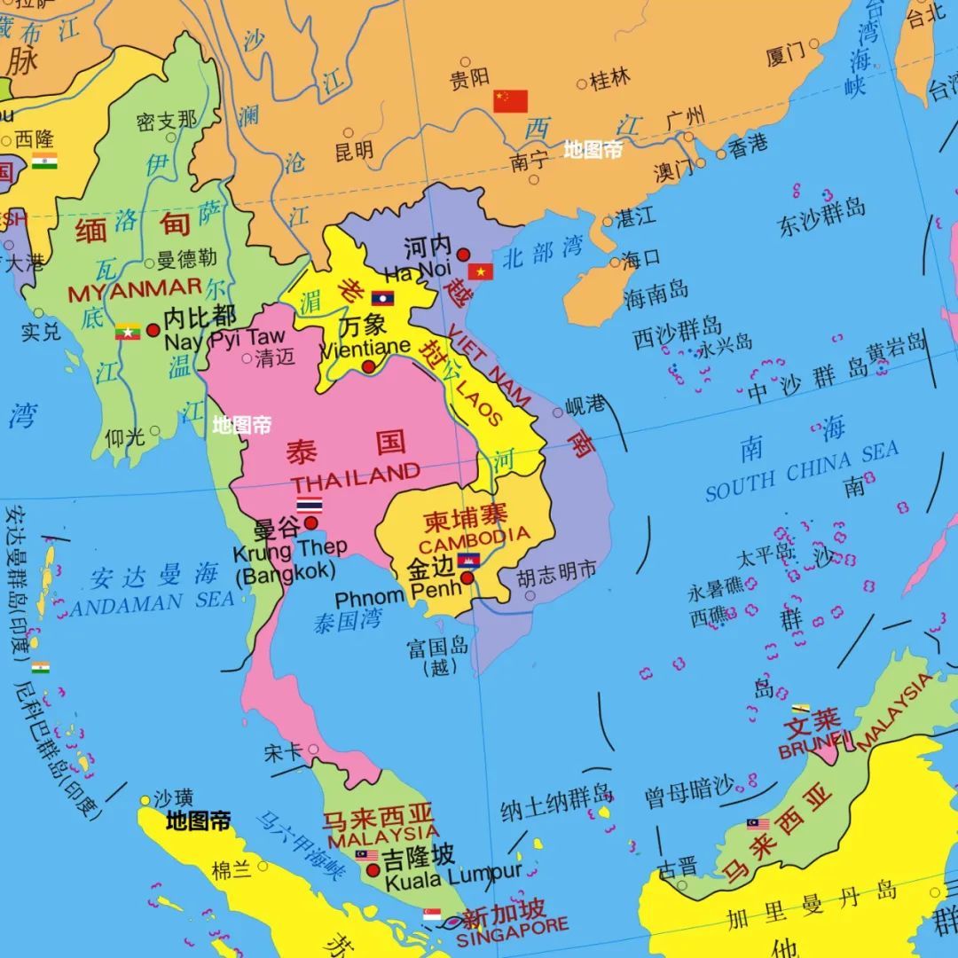 泰国在我国哪个方位 - 心流